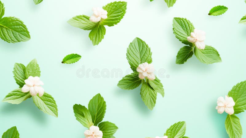 Delicate Mint Tablets on a Gentle Mint Background Stock Image - Image ...