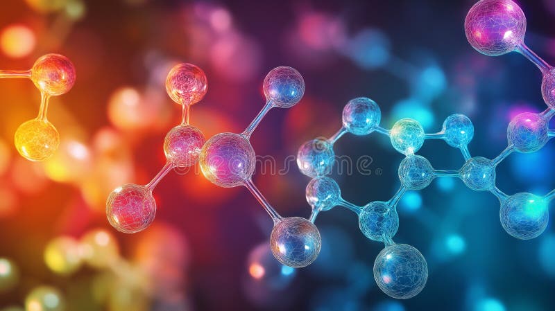 Delicate Molecules Dancing Gracefully in an Ethereal Stock Image ...