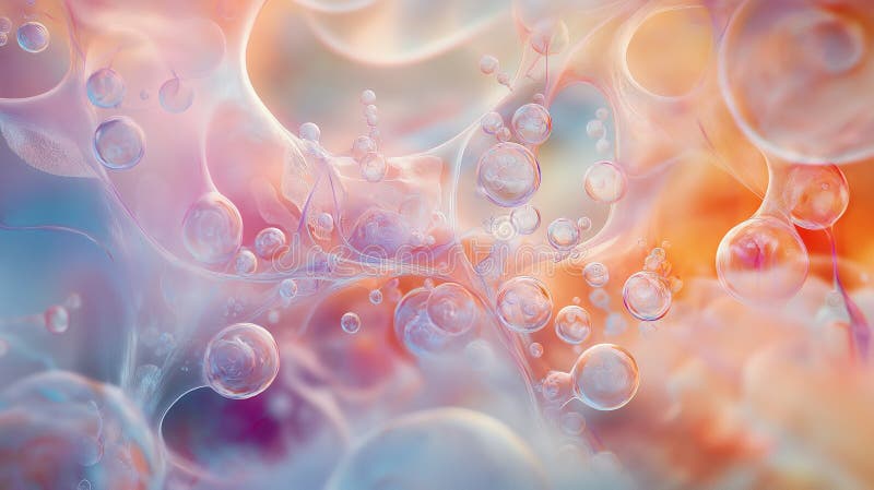Delicate Molecules Dancing Gracefully in an Ethereal Stock Image ...