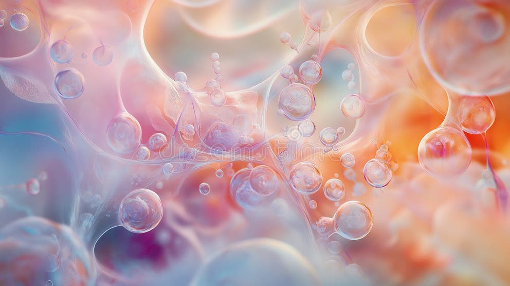 Delicate Molecules Dancing Gracefully in an Ethereal Stock Image ...