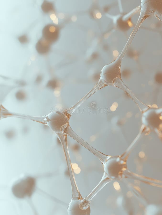 Fluid Network of Molecules Interconnected by Fine Strands Creating an ...