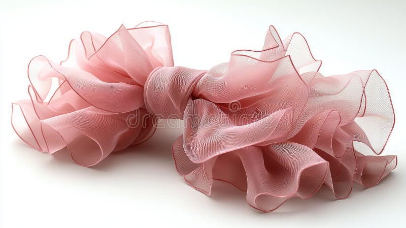 Delicate Organza Bow Showcases Multiple Layers Soft Pink Ruffles ...
