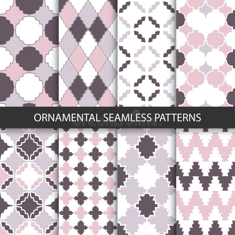 Delicate Ornamental Patterns - Seamless. Stock Vector - Illustration of ...