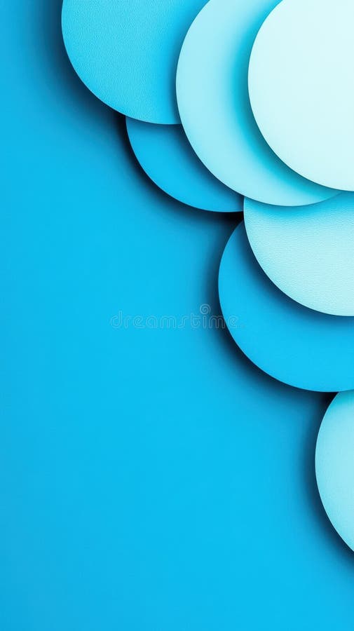 Delicate Overlapping Circles Create Refined Layer in Blue Tones Stock ...