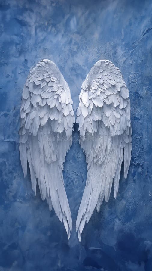 A Delicate Pair of Angelic Wings Stock Illustration - Illustration of ...