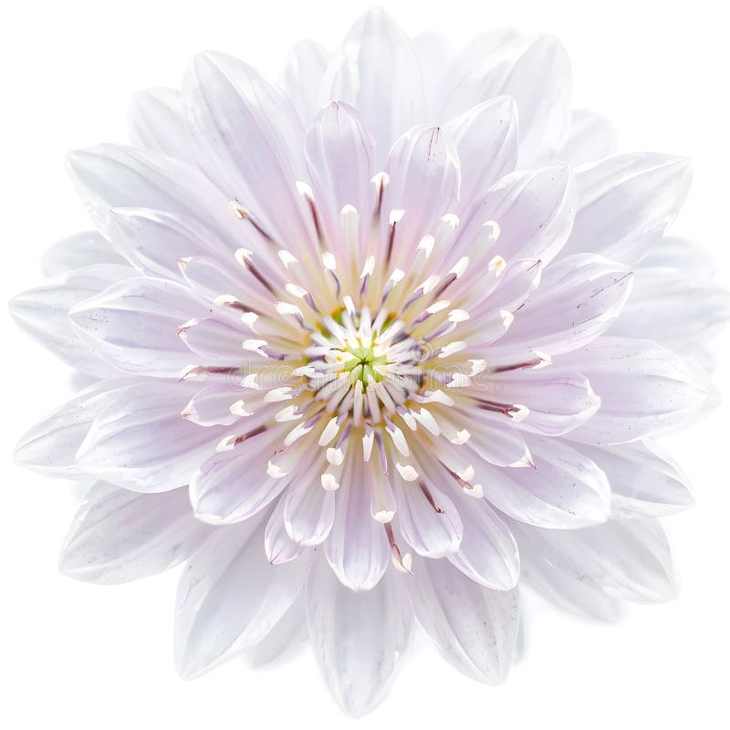 Delicate Pale Purple Flower with Intricate Center. Stock Photo - Image ...