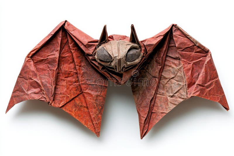 A Delicate Paper Bat Model, Folded with Precision, is Set Against a ...