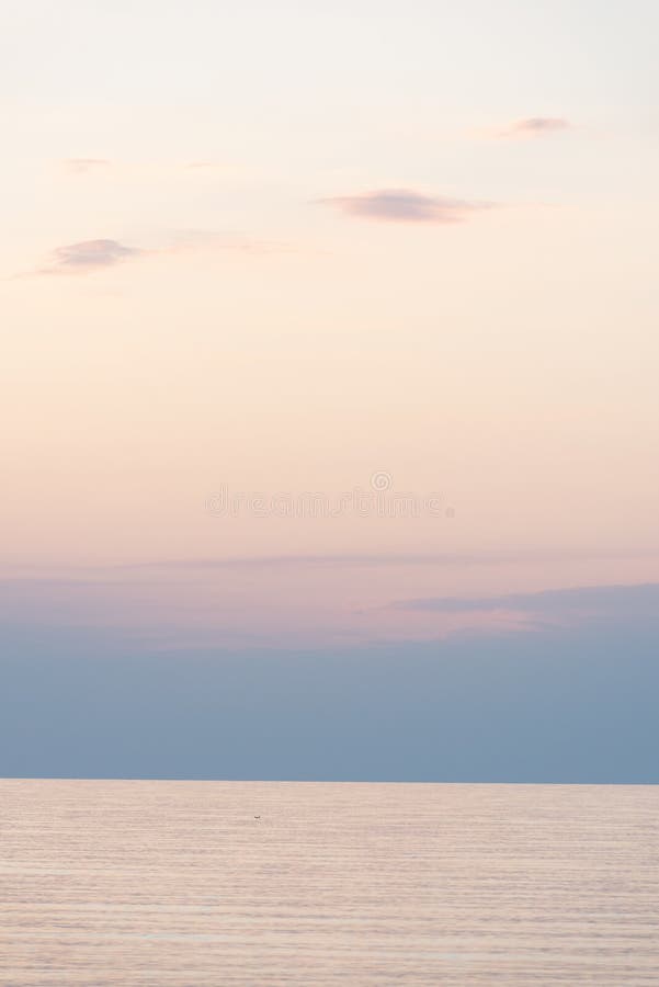 Delicate Pastel Colors of the Sea Sunset Stock Photo - Image of clear ...