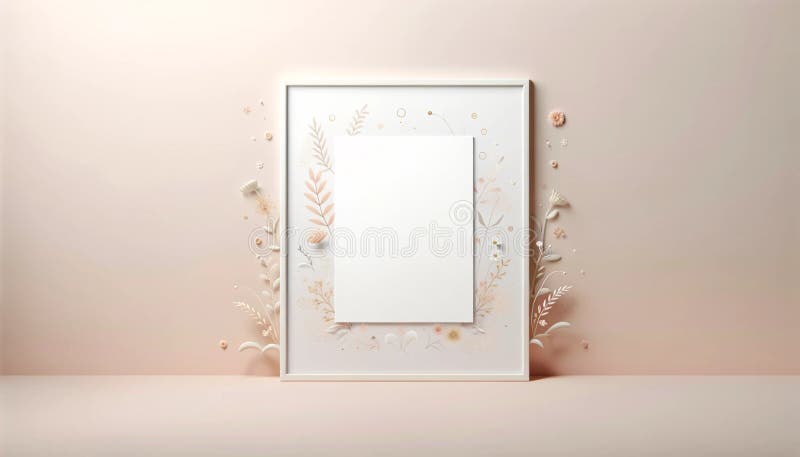 Delicate Pastel Dreams - Poster and Frame Mockup Stock Illustration ...