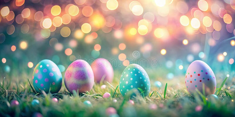 Delicate Pastel Easter Egg Pattern Background Soft Hues and Subtle ...