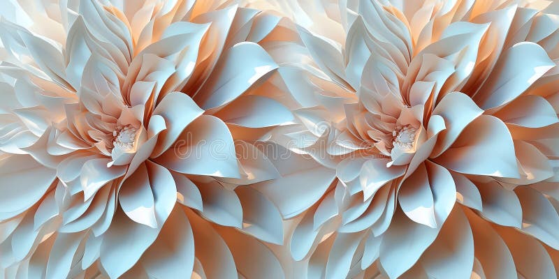 Delicate Pastel Flowers Overlapping in a Seamless Elegant Pattern ...