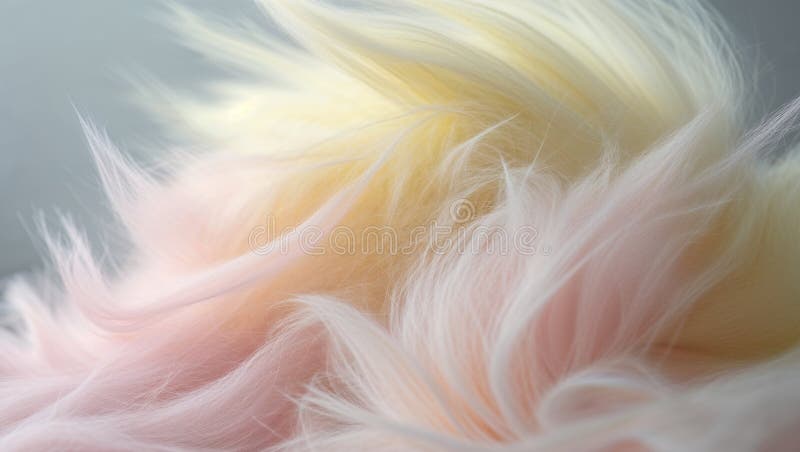 Delicate Pastel Gradient of Pink and Yellow Fluffy Soft Fiber Texture ...
