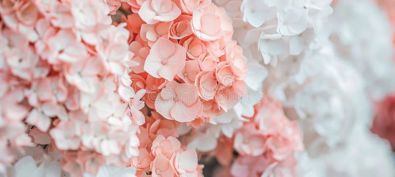 Delicate Pastel Pink Hydrangeas, Romantic Bouquet for Wedding or ...