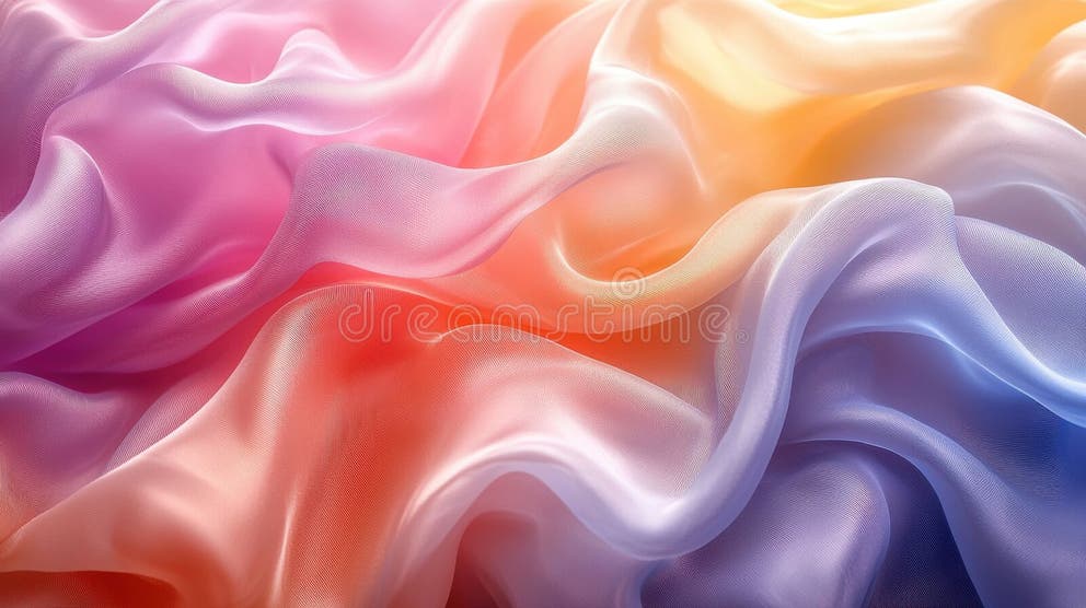 Delicate Pastel Rainbow Gradient with Silky Smooth Fabric Texture Stock ...