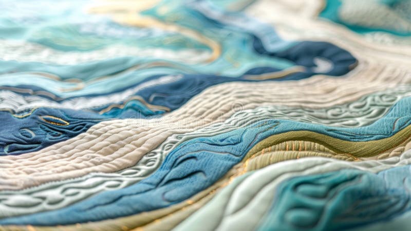 The Delicate Pattern of the Fabric Resembling a Meandering River Adding ...