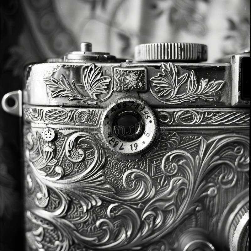 The Delicate Patterns and Engravings on the Body of a Classic Vintage ...