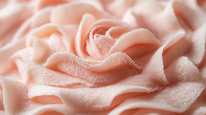 Delicate Peach Frosting Rose Swirl Design Stock Illustration ...