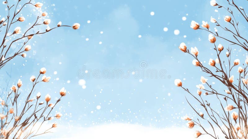 Delicate Petals Flower Illuminated Softly Light Airy Background Stock ...