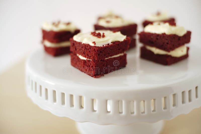 Delicate Piece of Small Chocolate Cake Stock Image - Image of serving ...