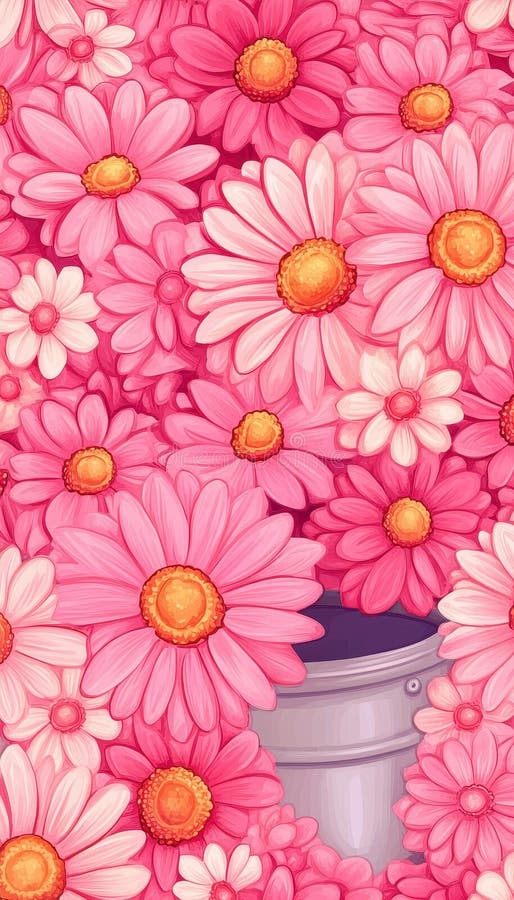 Delicate Pink Botanical Flowers Create a Stunning Seamless Pattern ...