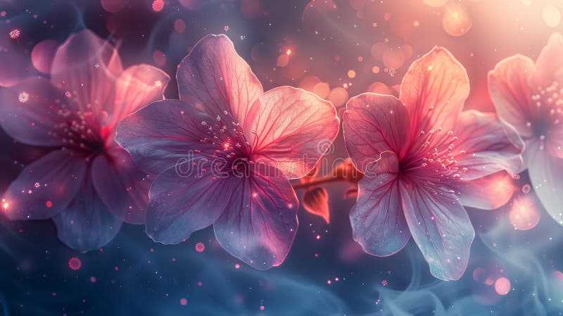 Delicate Pink Flowers Blooming in a Dreamy Setting Stock Photo - Image ...