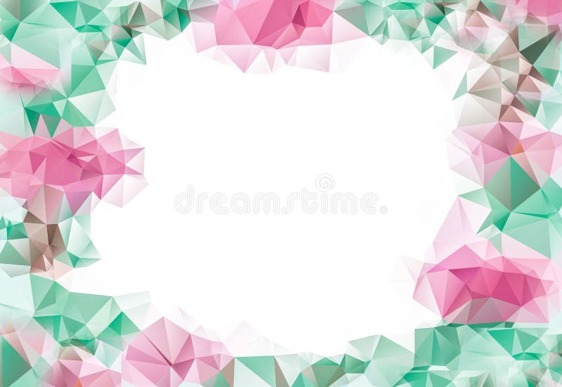 Pink Green Geometric Abstract Colorful Low Poly Background. Stock ... Pink Green Geometric Abstract Colorful Low Poly Background. Stock ...
