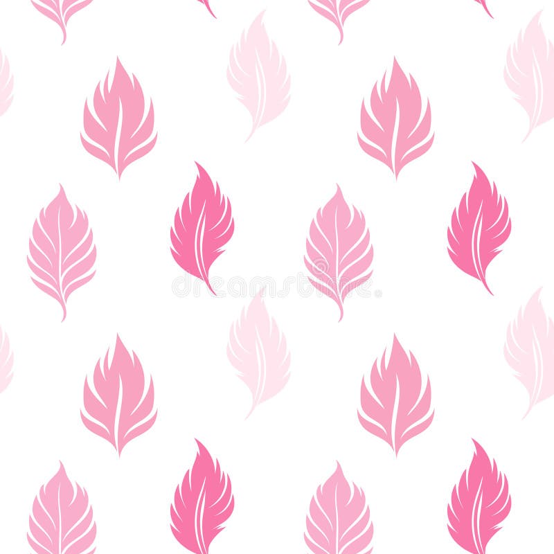 Delicate Pink Leaf Pattern on a White Background Ideal for Fabric ...