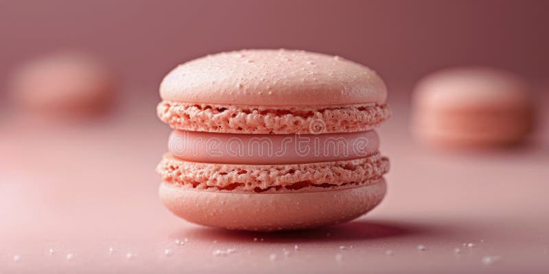 Single Pink Macaron Smooth Texture Pastel Color Stock Photos - Free ...