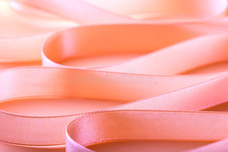 Delicate Pink Ribbon Waves As a Festive Background Stock Image - Image ...