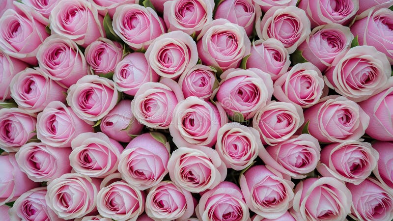 Delicate Pink Roses Form a Floral Border, Adding Elegance Stock ...