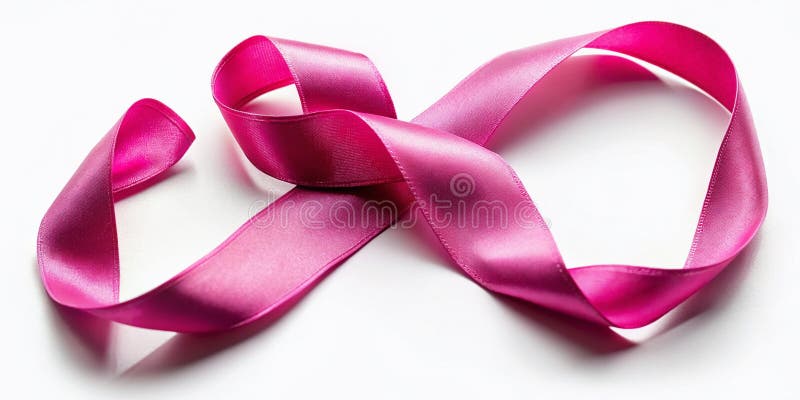 Delicate Pink Satin Ribbon Frame Against a Soft White Background a ...