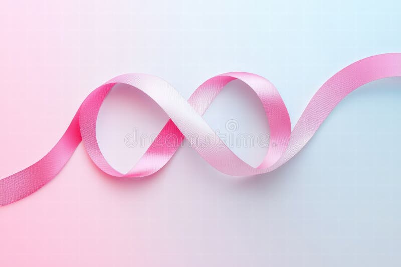 Pink Ribbon Forms Loop Against Soft Background Stock Photos - Free ...