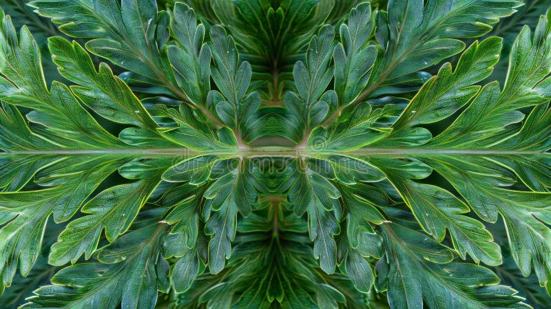 The Delicate and Precise Curves of a Fern Leaf Forming a Perfect ...