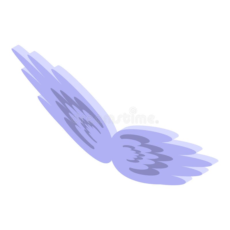 Delicate Purple Bird Wing Flapping Gracefully Stock Illustration ...