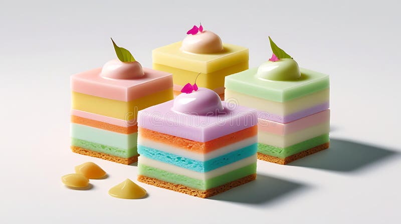 Delicate Rainbow Layer Cakes Stock Photos - Free & Royalty-Free Stock ...