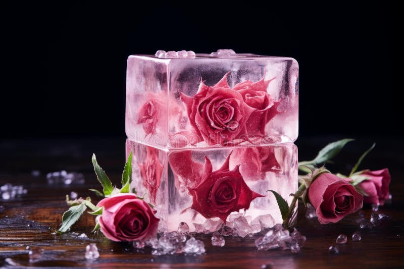 152 Ai Generated Ice Texture Rose Stock Photos - Free & Royalty-Free ...