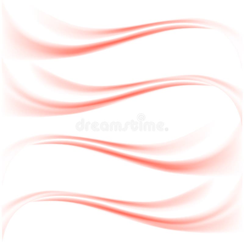Delicate Red Streaks, Waves Stock Vector - Illustration of abstraction ...