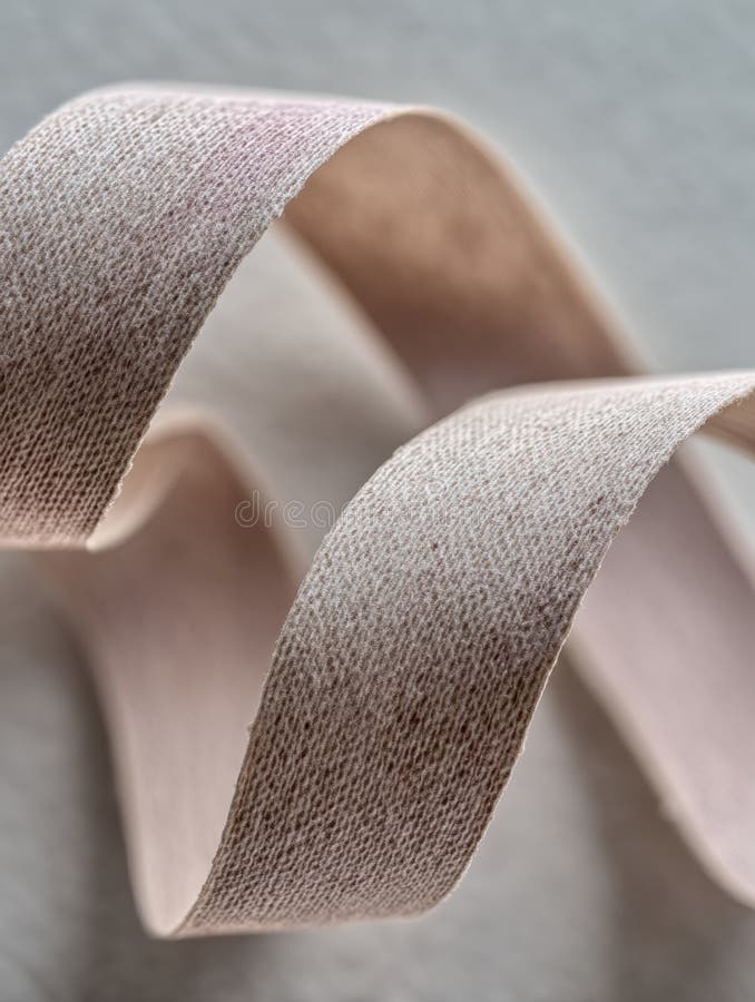 Delicate Ribbon Loop with Soft Paper Texture Combined with a Cleared ...