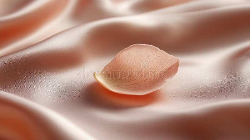 Delicate Rose Petal on Peach Silk Fabric Stock Illustration ...