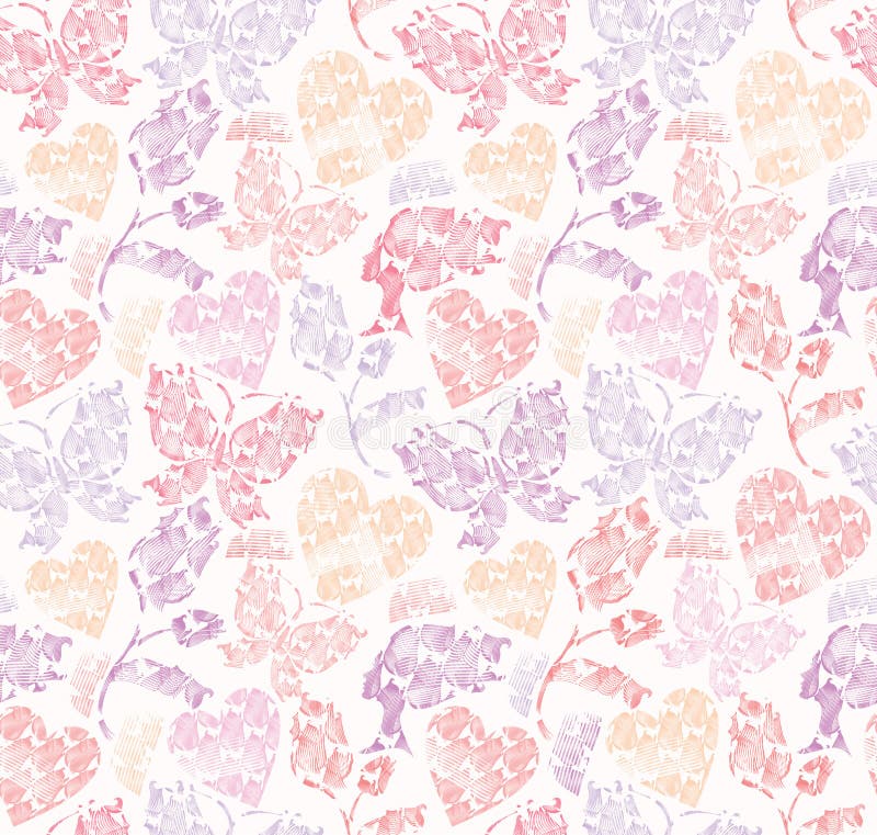 Delicate seamless pattern. stock vector. Illustration of lovely - 40128044