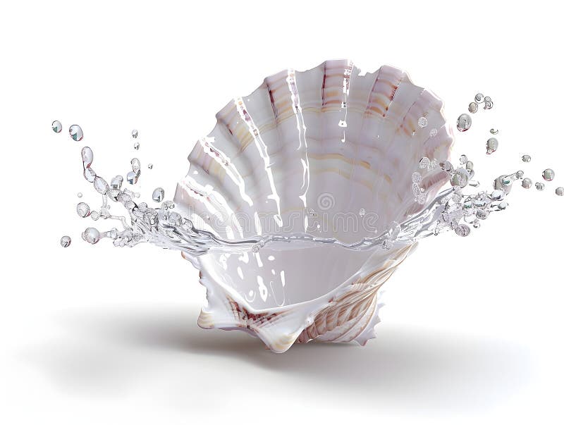 Elegant 3D Rendered Hummingbird Emerging from Water Splash on White ...