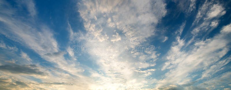 Delicate Shades of the Sunset Sky Stock Image - Image of heaven, bright ...