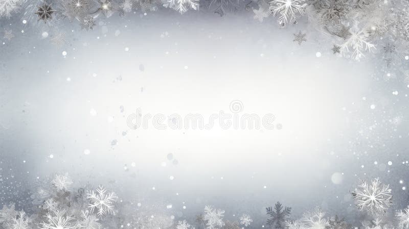 Delicate Silver Christmas Border Stock Illustration - Illustration of ...