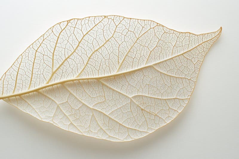 Delicate Skeletal Leaf with Intricate Veins Stock Illustration ...