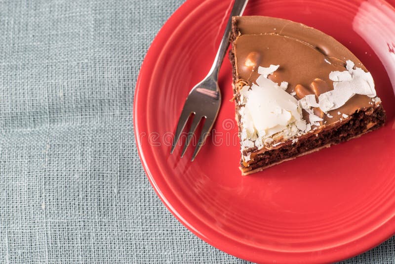 Delicate Slice of Chocolate Cake Stock Image - Image of chocolate, food ...