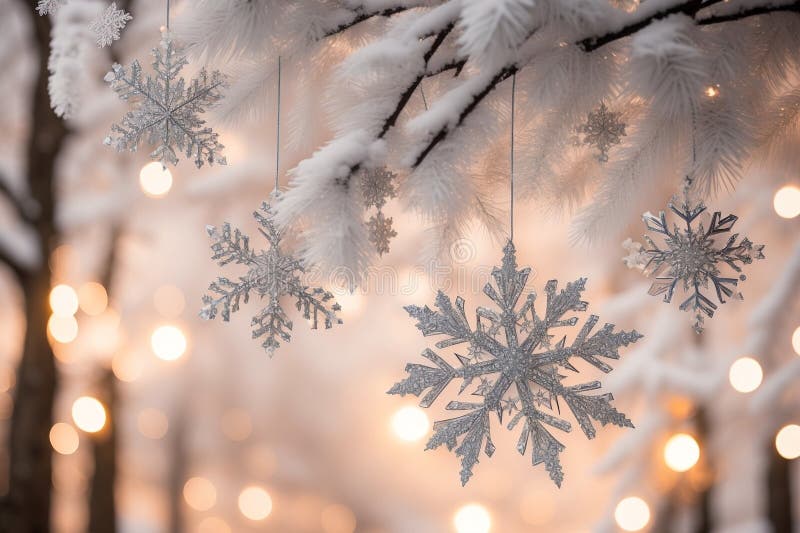 Delicate Snowflake Elegance.AI Generated Stock Illustration ...