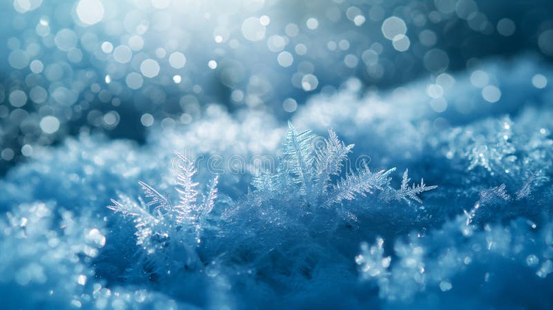 Delicate Snowflake on Soft Winter Snow, Serene Backdrop, Winter ...
