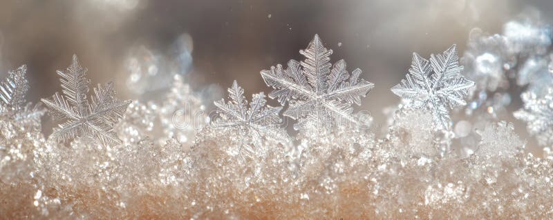Delicate Snowflakes Cluster Together, Showcasing Their Unique Patterns ...
