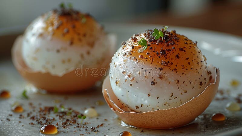 A Delicate Sphere of Foie Gras Sits Inside an Emptied Eggshell, Its ...