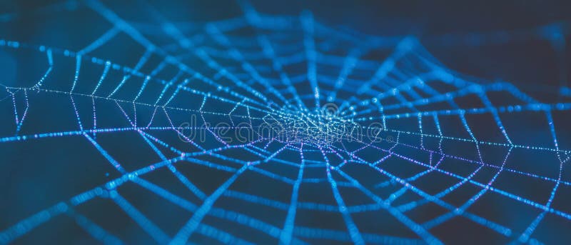 Softly Glowing Spider Web Texture with Gentle Contrasts on a Black ...